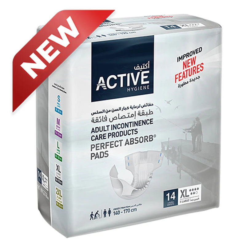 Active Adv. Open Diapers XL 14's – PharmaCare Online
