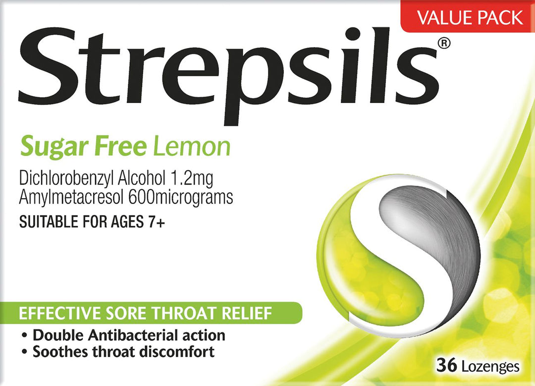 Strepsils Sugar-Free Lemon Lozenges 36pcs – PharmaCare Online